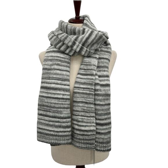 jocelyn | Accessories | Nwt Jocelyn Scarf Gray Stripe Wool Blend ...
